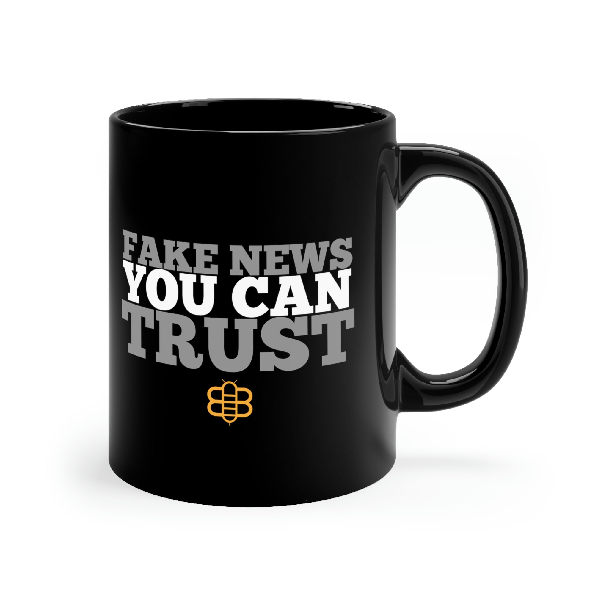 Fake News You Can Trust Mug- Black – Babylon Bee Store