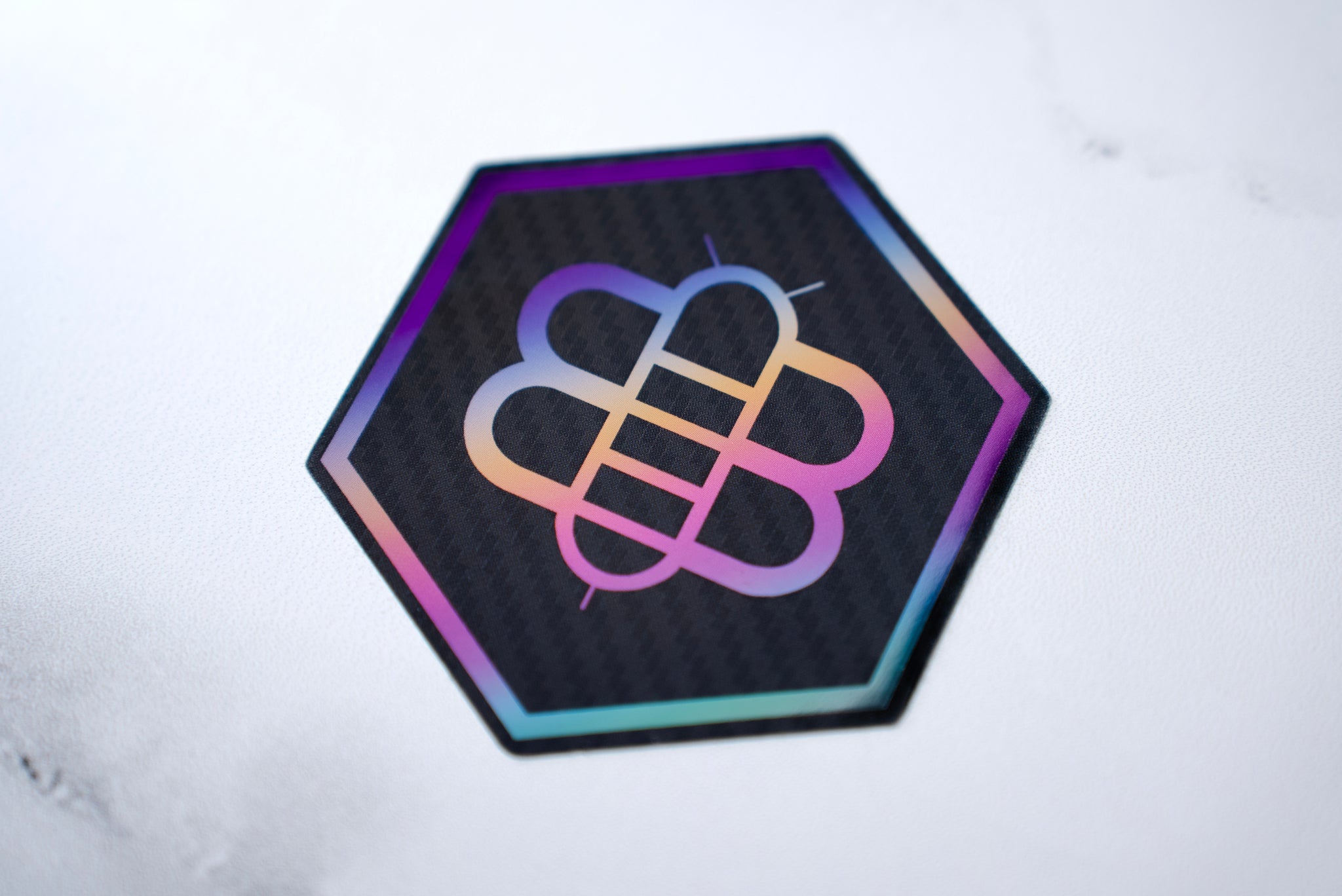 Bee Hex Sticker - Anodized Titanium – Babylon Bee Store