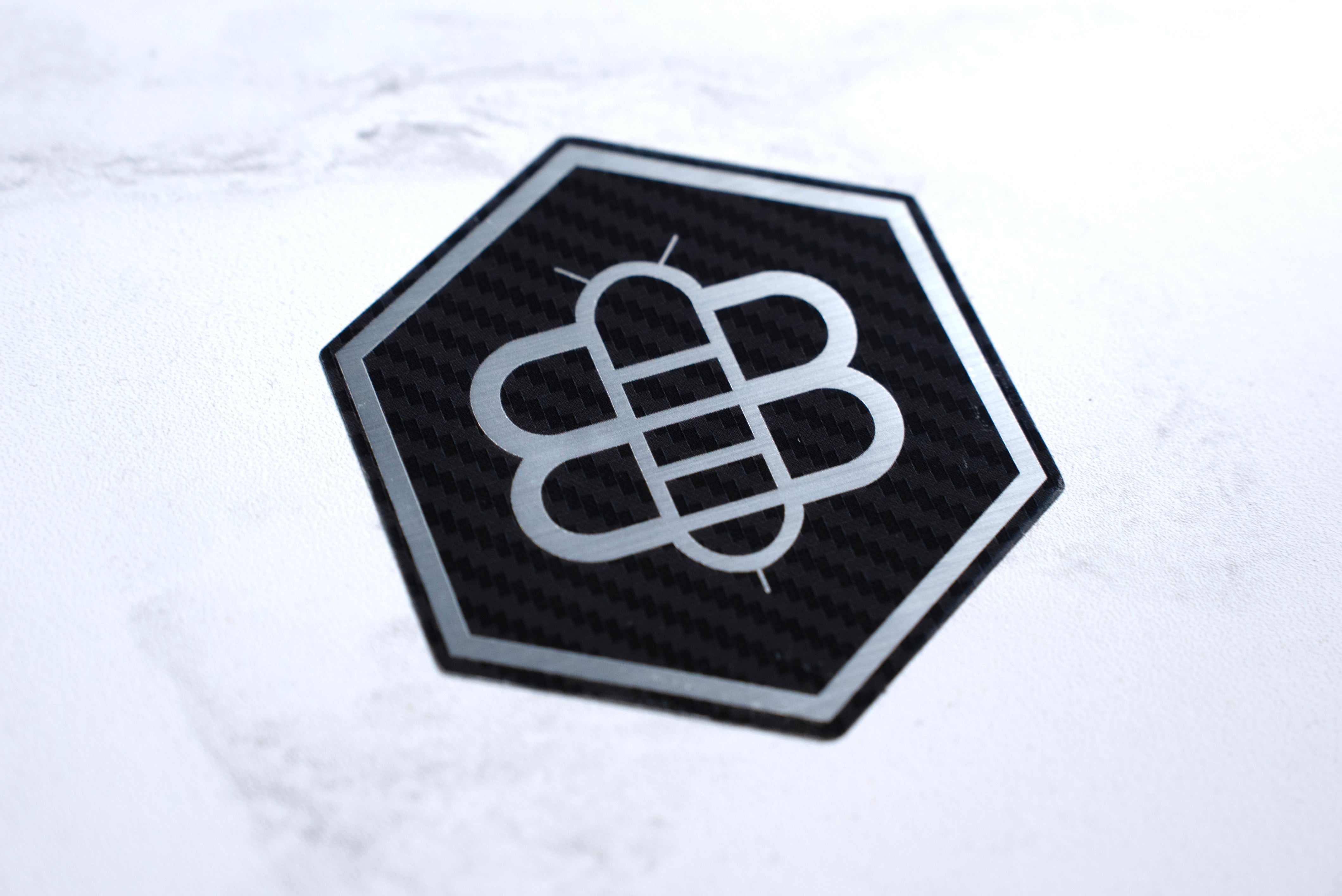 Bee Hex Sticker - Brushed Aluminum – Babylon Bee Store